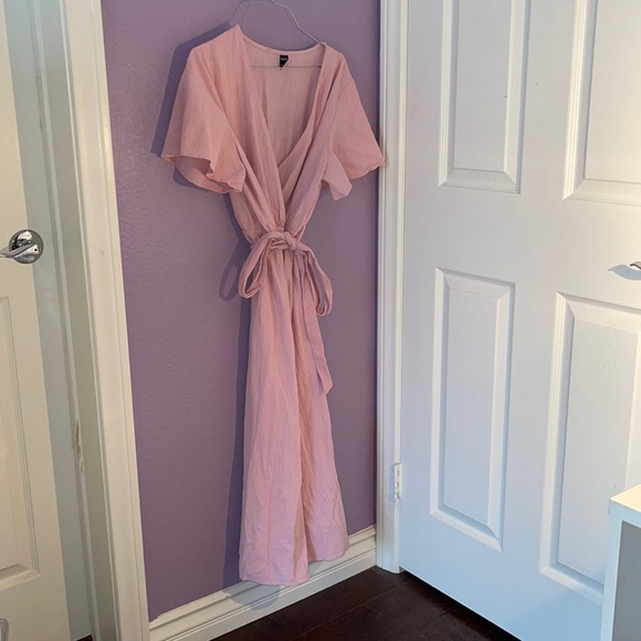 Dresses | Shien Pink Wrap Dress | Poshmark